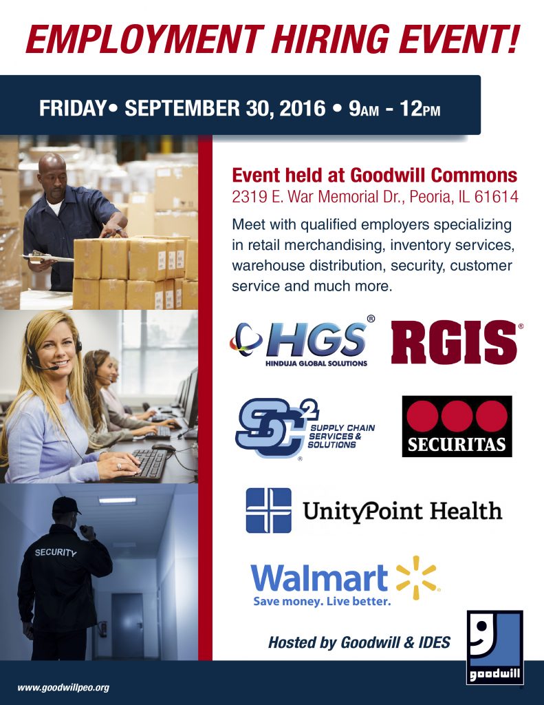 Employment Hiring Event - Goodwill of Central IL